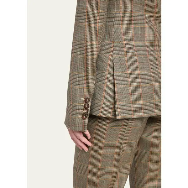 Alexander McQueen Prince Of Wales Wool Single-breasted Blazer