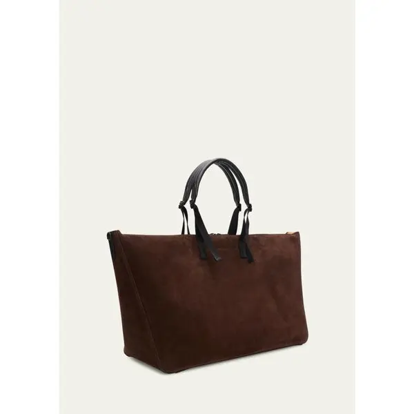 Moncler Carlo Suede Leather-trim Weekender Duffel Bag