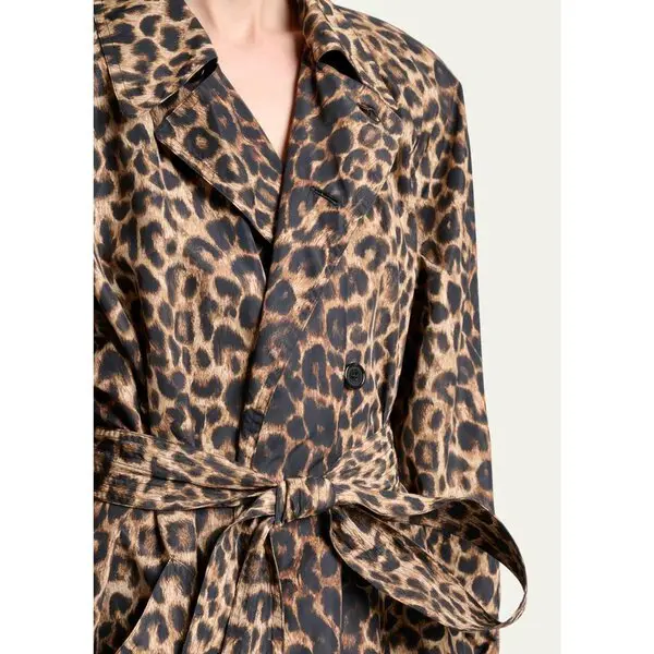 Saint Laurent Print Nylon Trench Coat