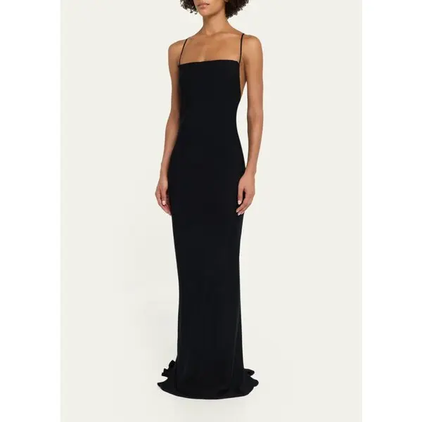 Diane Von Furstenberg Stanton Backless Bodycon Stretch Satin Gown