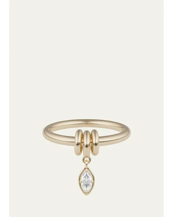 SPINELLI KILCOLLIN Pia Marquise Diamond Gold Ring - Yellow
