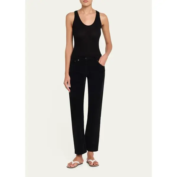 THE ROW Fima Corduroy Slim-leg Ankle Pants