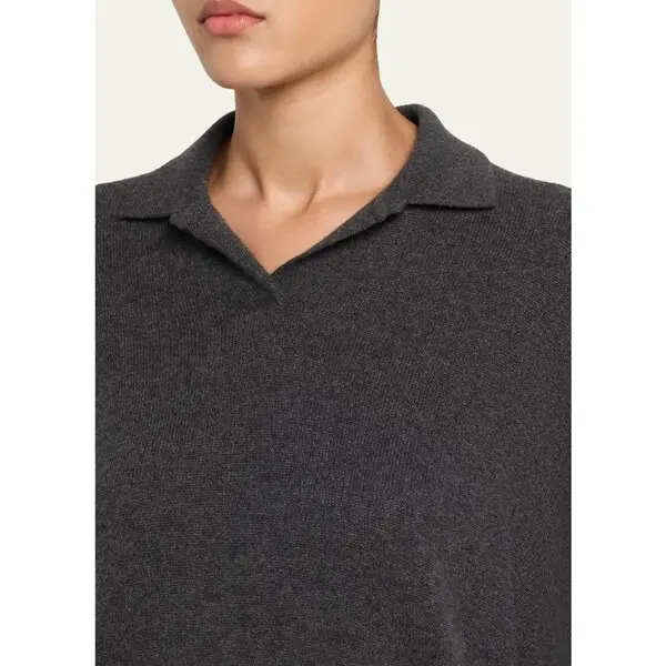 THE ROW Oashi Cashmere Knit Polo Top