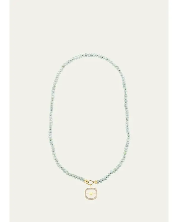 SYDNEY EVAN Open Starburst Diamond Charm On Beaded Necklace - Multi