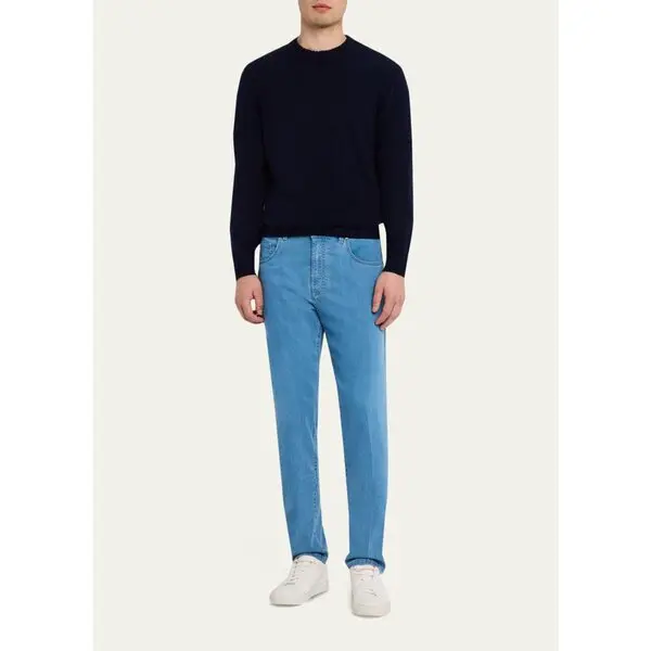 Fioroni Ribbed-knit Cotton Crewneck Sweater