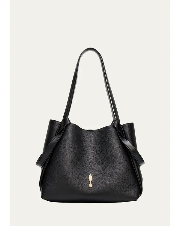 CHRISTIAN LOUBOUTIN Bettina Small Leather Tote Bag - Black