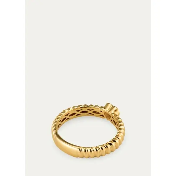 ANITA KO 18k Gold Thin Zoe Ring With Heart Diamond