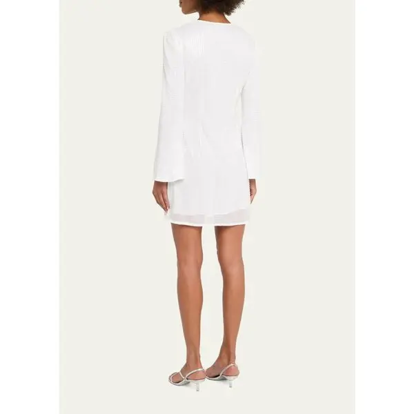 TOCCIN Raine Sequined Flared-sleeve Mini Dress Coverup