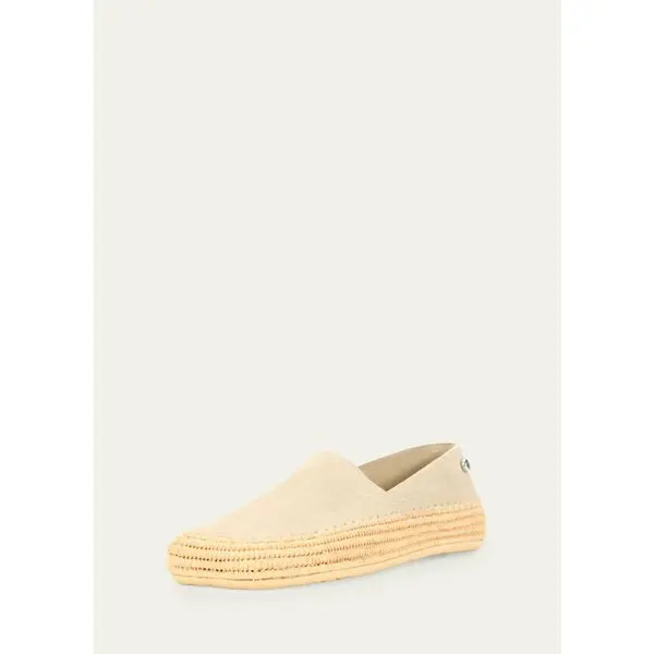 Loewe X Paula's Ibiza Rio Suede Espadrilles - Light Grey