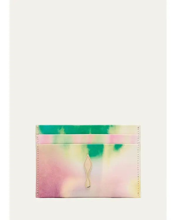 CHRISTIAN LOUBOUTIN Bettina Card Holder In Tie Dye Leather