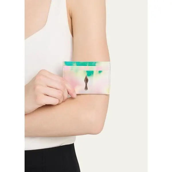 CHRISTIAN LOUBOUTIN Bettina Card Holder In Tie Dye Leather
