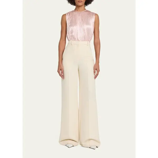 Adam Lippes High-rise Cuffed Wide-leg Trousers