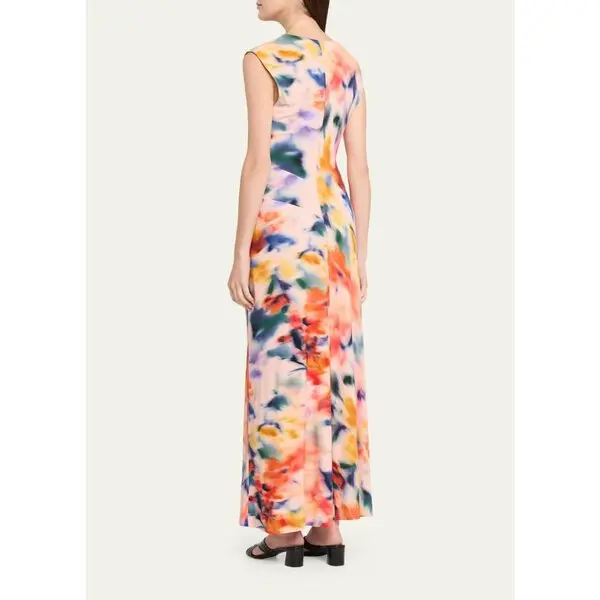 Simkhai Acacia Draped Jersey Midi Dress - Daisy Multi