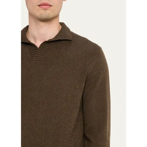 Fioroni Cotton Johnny Collar Polo Sweater