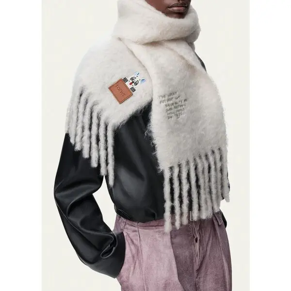 Loewe X Louis Wain Mohair And Wool Blend Scarf