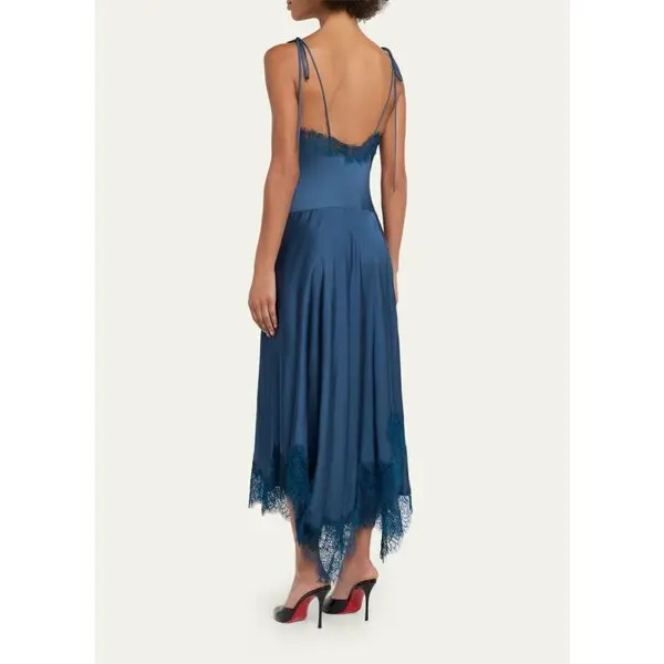 A.L.C. Aleena Satin Lace Maxi Dress