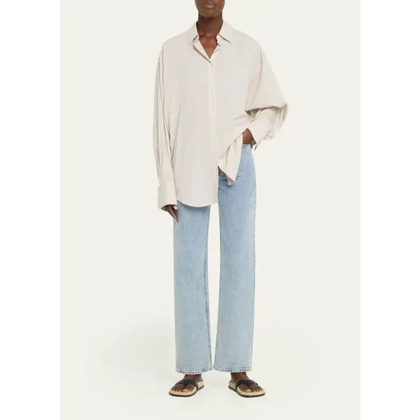 TOTEME Striped Oversized Button-down Shirt