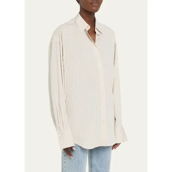 TOTEME Striped Oversized Button-down Shirt