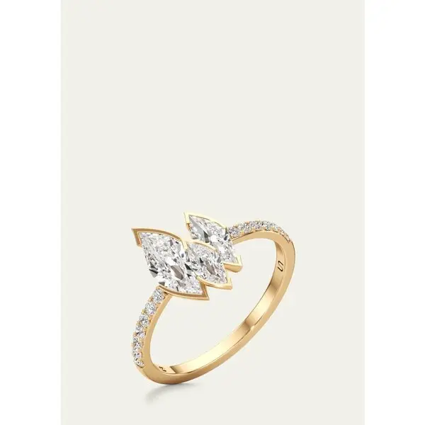 UNSAID Flame Lab-grown Diamond Pave Ring, Size