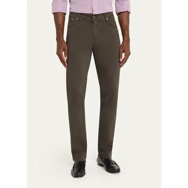Kiton Cotton And Cashmere Stretch Slim Straight Five-pocket Pants