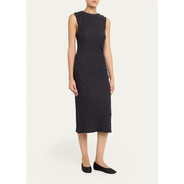 Vince Sleeveless Gathered-waist Dress