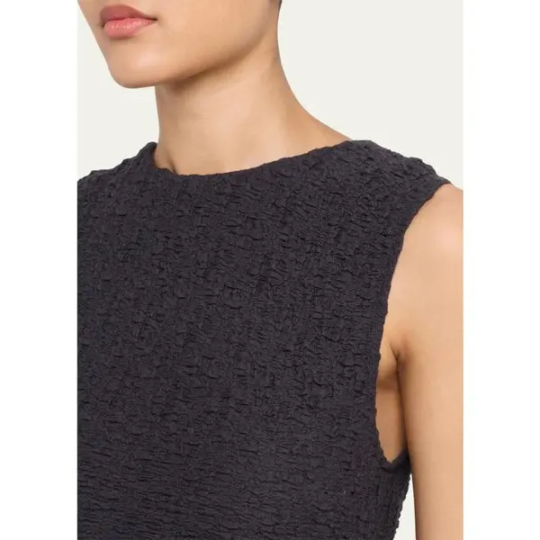Vince Sleeveless Gathered-waist Dress