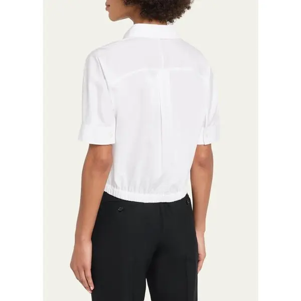 Theory Short-sleeve Button-front Shirt - White