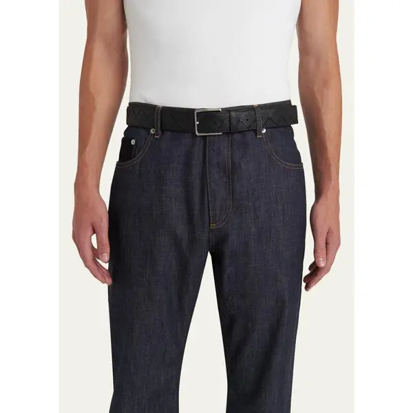 Bottega Veneta Intrecciato Reversible Leather Belt