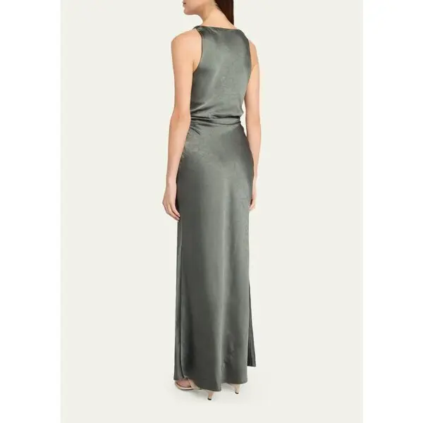 Vince Twist Satin Maxi Dress