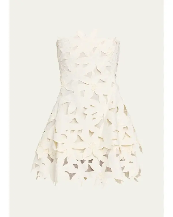 Simkhai Miri Floral Embroidered Mini Dress