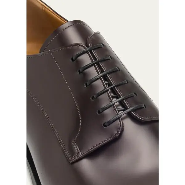CHRISTIAN LOUBOUTIN Moustachou Red-sole Leather Derby Shoes