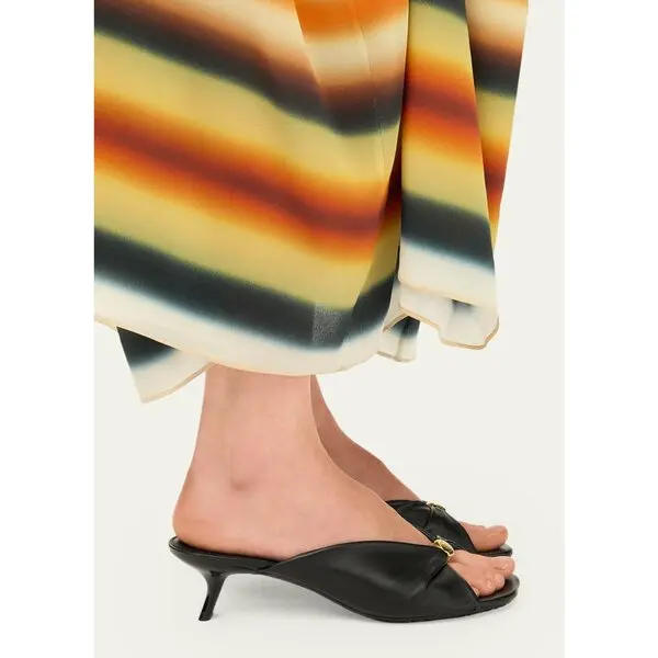 Loewe X Paula's Ibiza 45mm Pebble Soft Leather Slide Sandals