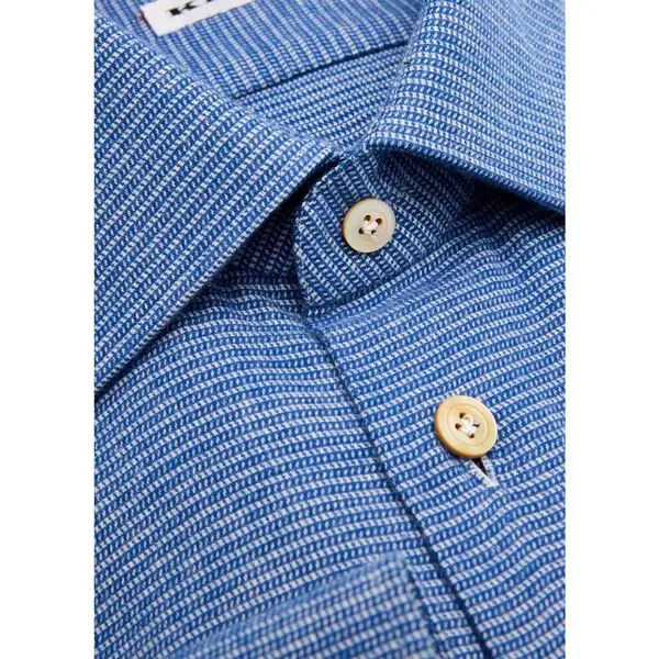 Kiton Micro-pattern Cotton Dress Shirt