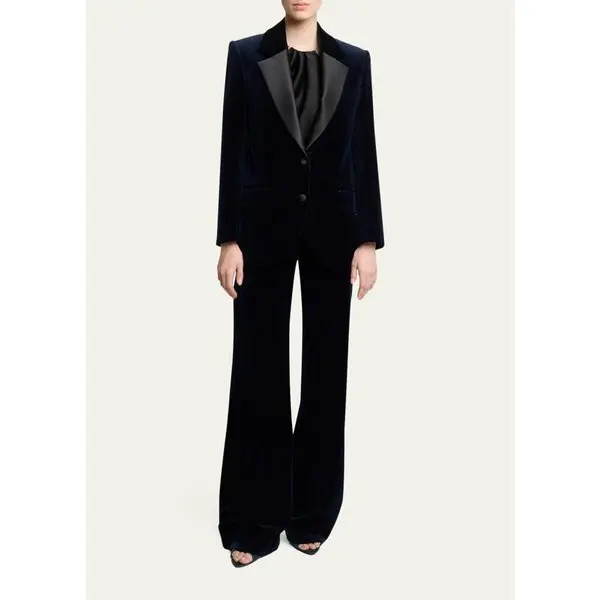 Victoria Beckham Single-breasted Velvet Tuxedo Jacket