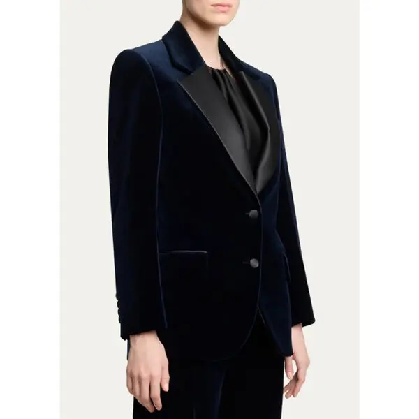 Victoria Beckham Single-breasted Velvet Tuxedo Jacket