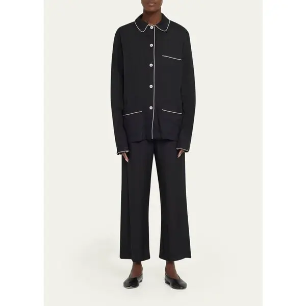 TOTEME Piped Silk Pj Top