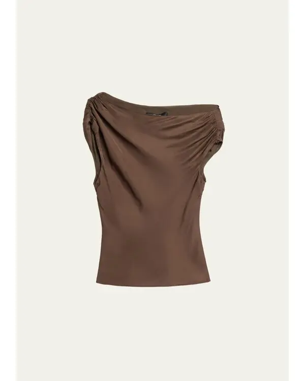 TOCCIN Veda Draped Off-the-shoulder Top