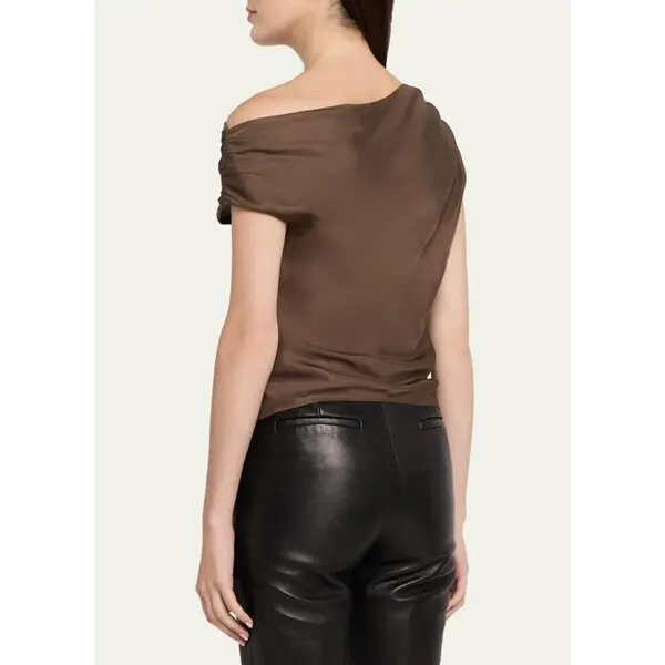 TOCCIN Veda Draped Off-the-shoulder Top