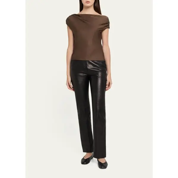 TOCCIN Veda Draped Off-the-shoulder Top
