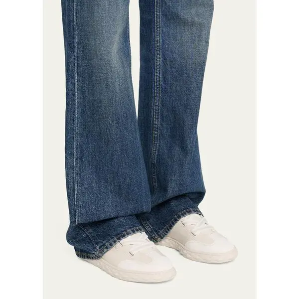 JIMMY CHOO Diamond Flex Lightweight Leather Trainers With Collapsible Heel