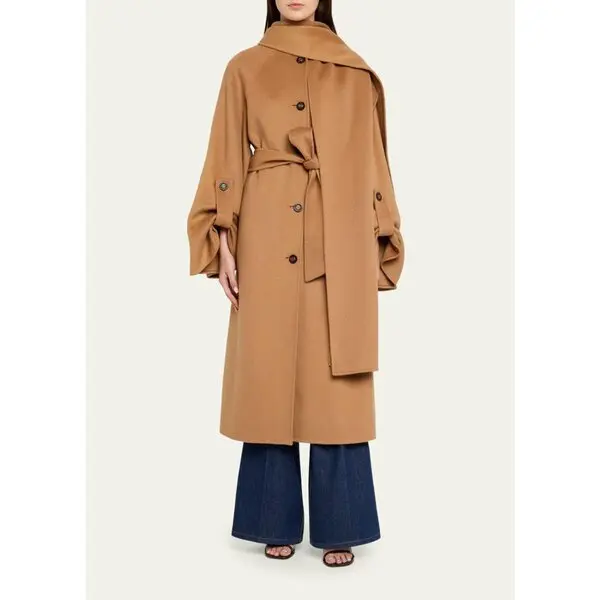 Zimmermann Valiant Wool Scarf Maxi Coat