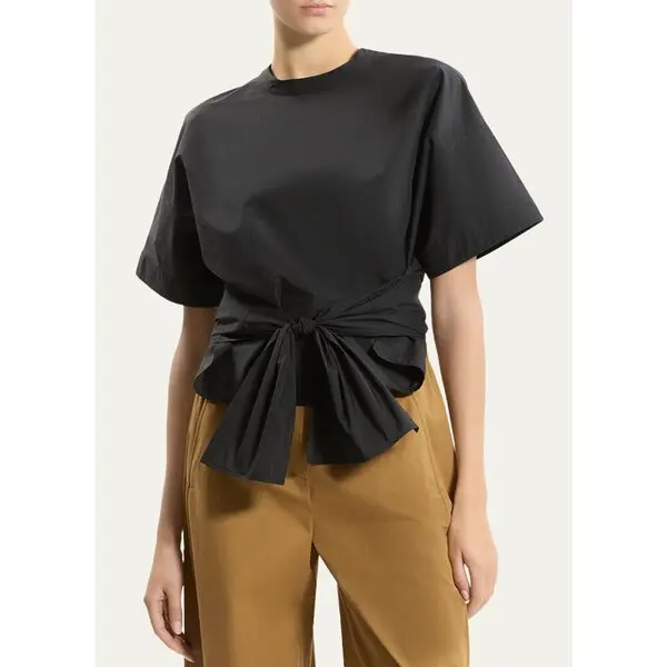Theory Boxy Tie-front Top