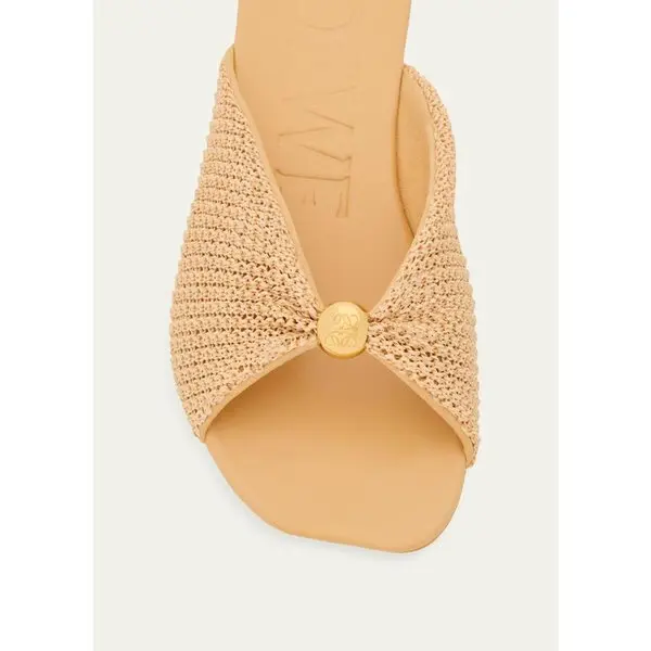 Loewe X Paula's Ibiza Pebble Anagram Flat Slide Sandals