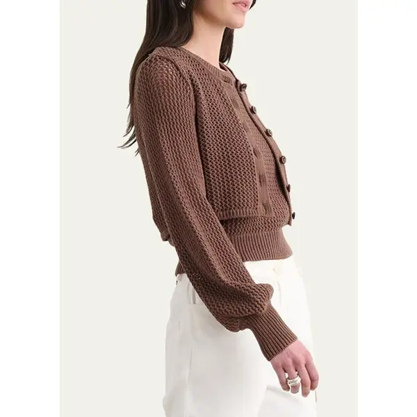 TOCCIN Tori Blouson-sleeve Cardigan