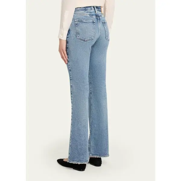 Moussy Vintage Washed Denim Mid-rise Flared Jeans