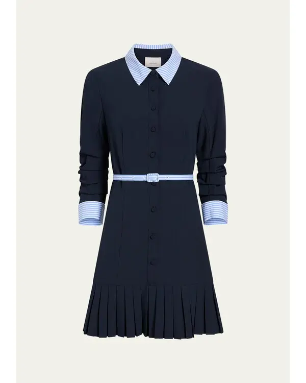 Cinq À Sept Lucilla Stripe Shirting Dress - Navy/blue