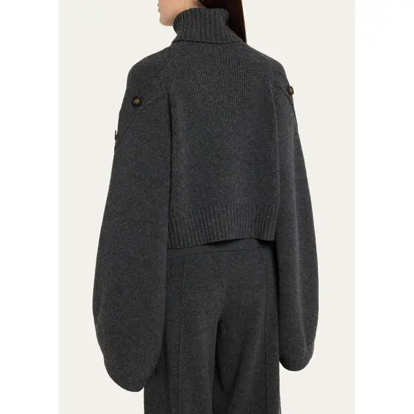 Zimmermann Valiant Buttoned Turtleneck Sweater