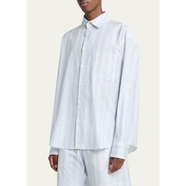 Jacquemus Candy Stripe Relaxed Cotton Button-down Shirt