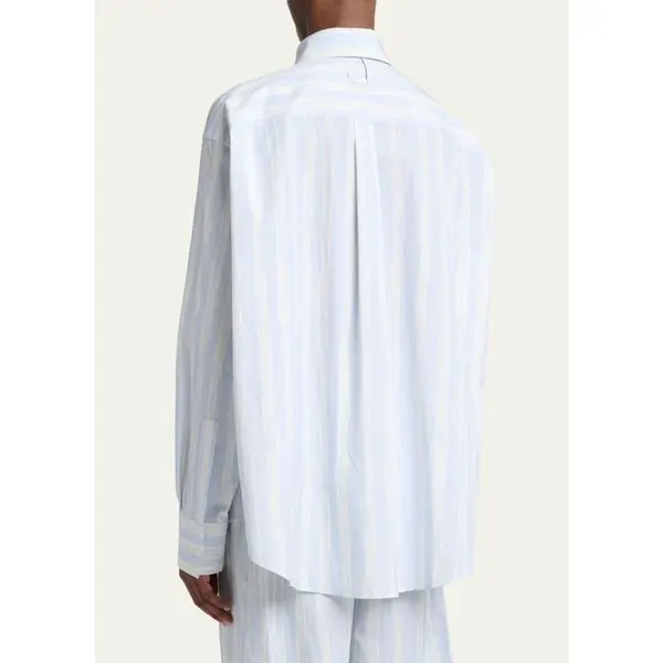 Jacquemus Candy Stripe Relaxed Cotton Button-down Shirt