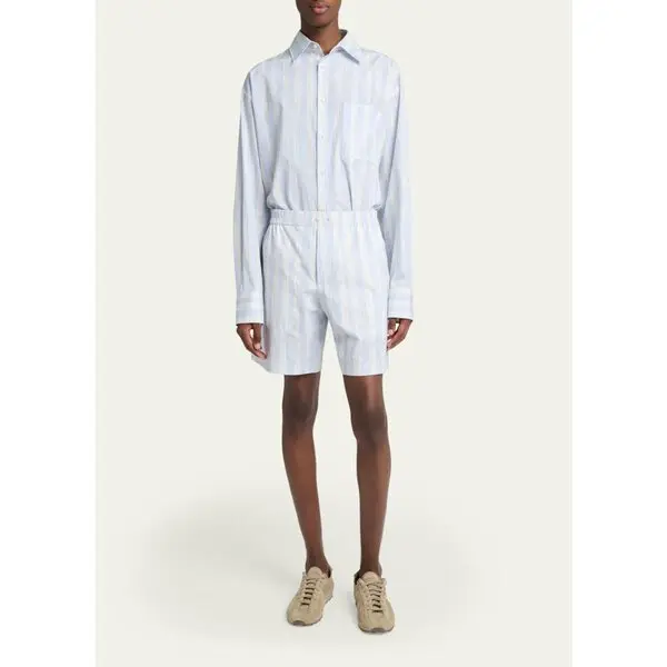 Jacquemus Candy Stripe Relaxed Cotton Button-down Shirt